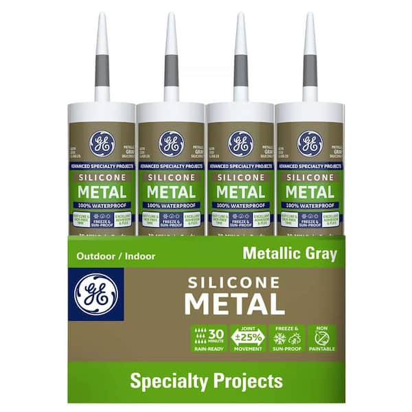 GE Advanced Silicone 2 10.1oz. Gray Specialty Silicone Caulk (12-pack ...