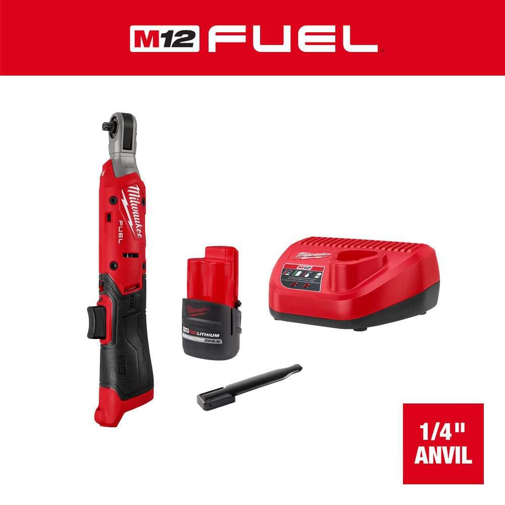 Reviews for Milwaukee M12 12V Lithium-Ion 1/4 in. Cordless Ratchet Kit ...