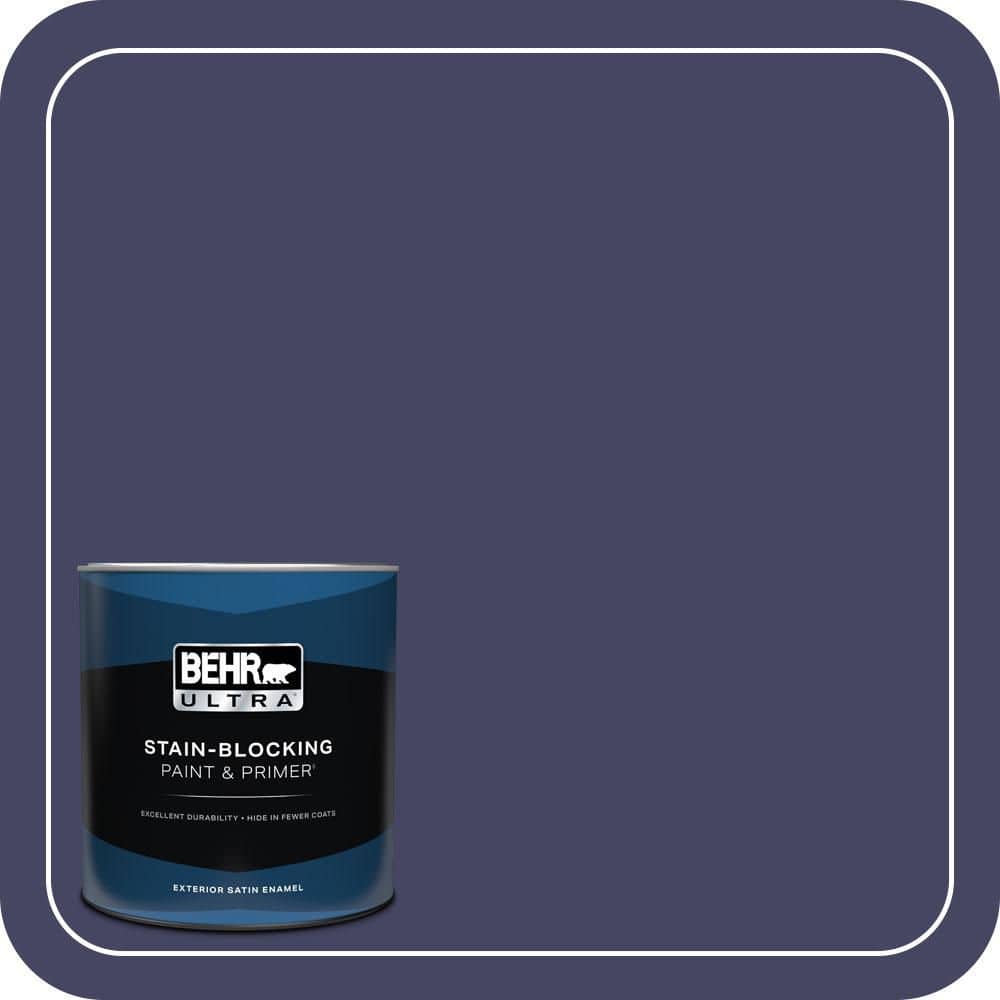 BEHR ULTRA 1 qt. #S-H-630 Lunar Eclipse Satin Enamel Exterior Paint ...