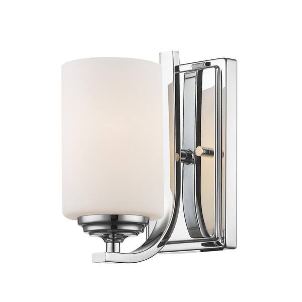 Bordeaux 4.75 in. 1-Light Chrome Wall Sconce 435-1S-CH - The Home Depot