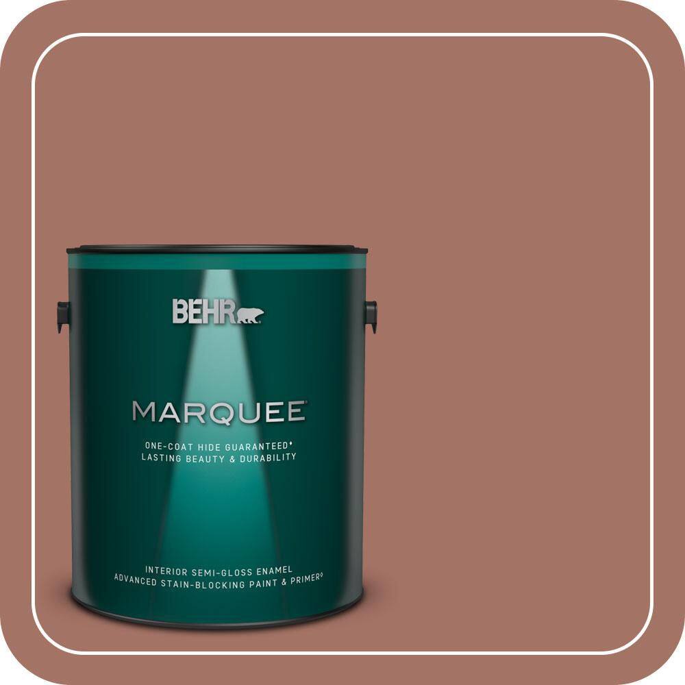BEHR MARQUEE 1 gal. #200F-5 Toasted Nutmeg Semi-Gloss Enamel Interior ...
