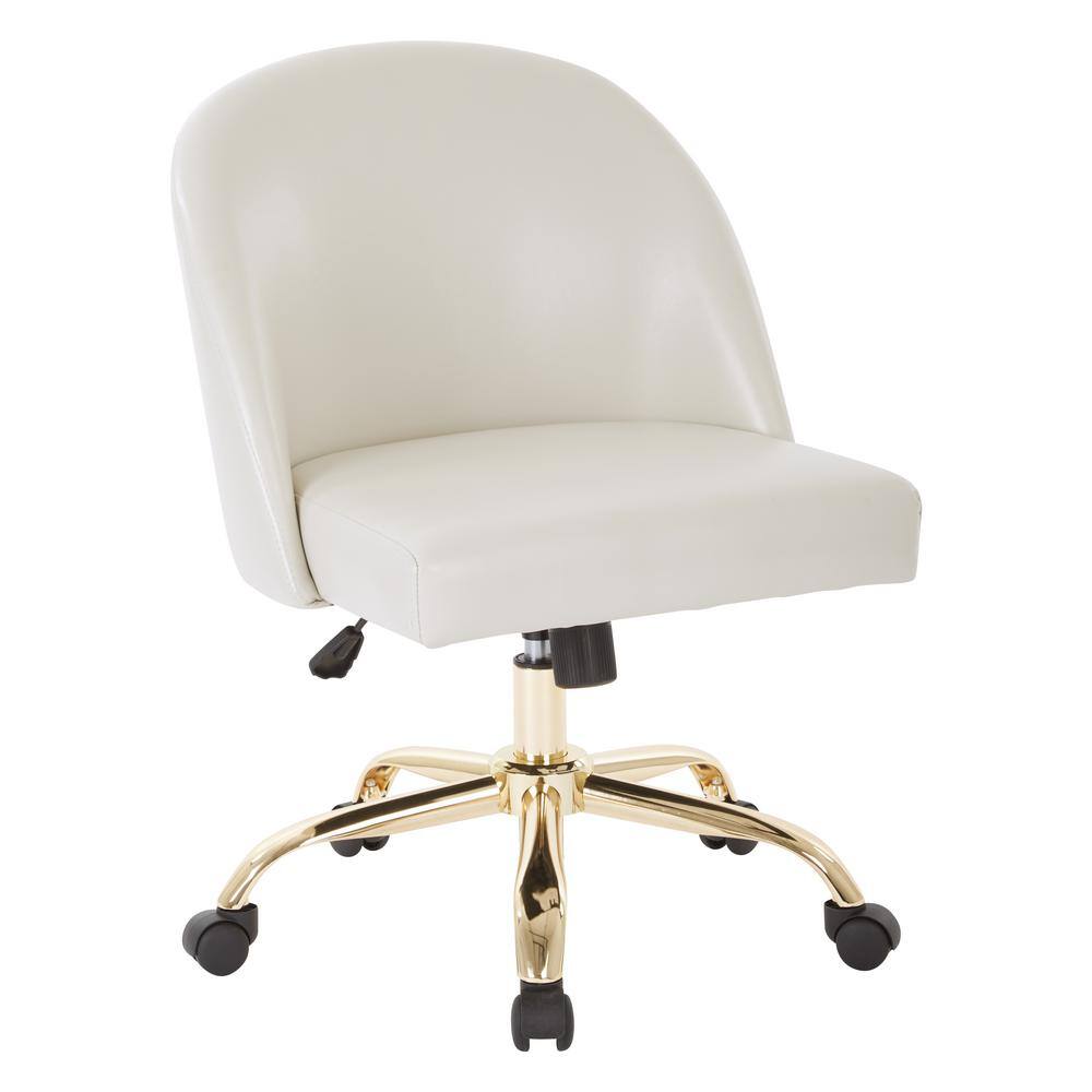 OS Home and Office Furniture Layton Cream Mid Back Office Chair with ...