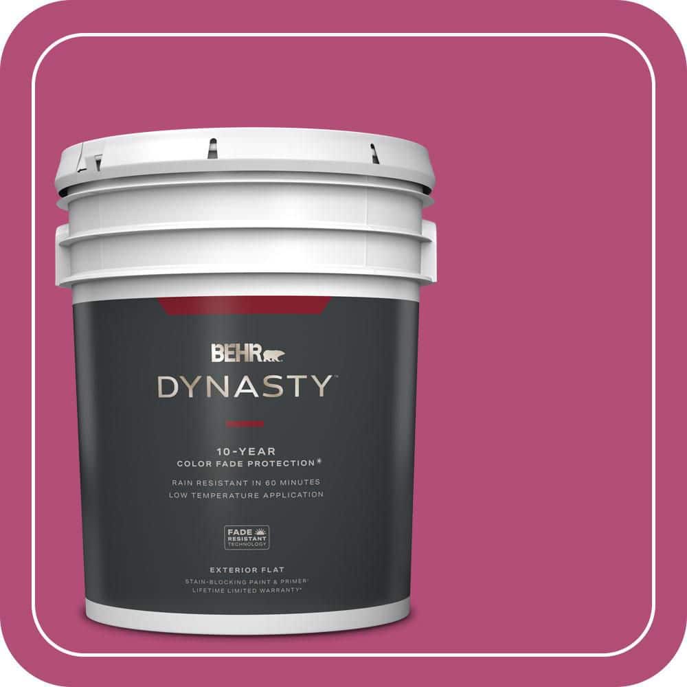 BEHR DYNASTY 5 gal. #P120-6 Diva Glam Flat Exterior Stain-Blocking ...