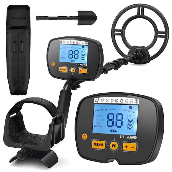 Wildaven 10 in. Waterproof Metal Detector for Adults with LCD Display ...