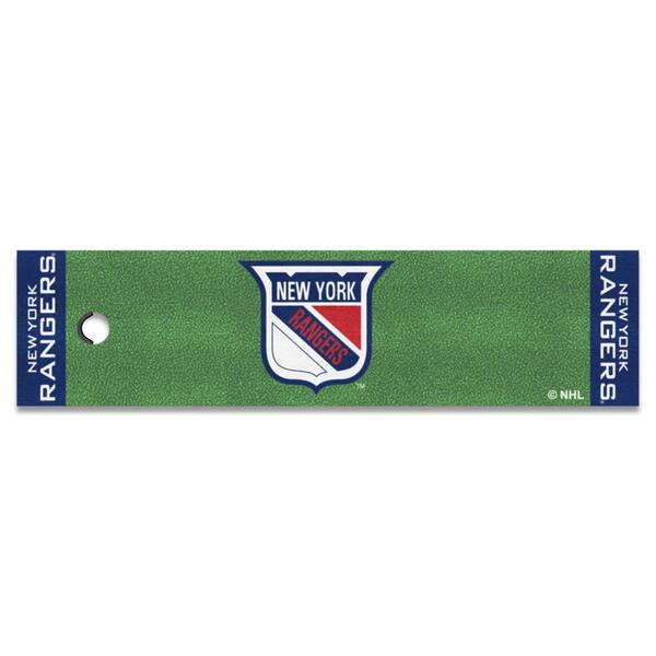 FANMATS NHL Retro New York Rangers Green 2 ft. x 6 ft. Putting Green ...