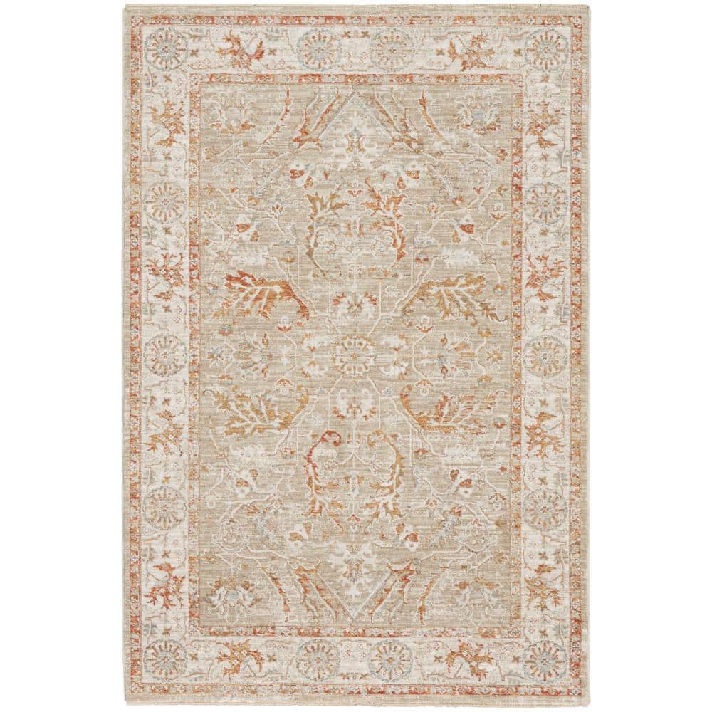 Nourison Asher Sage Ivory 4 ft. x 6 ft. All-over design Traditional ...