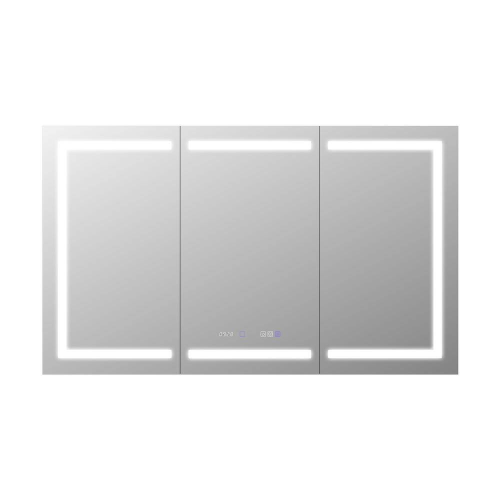 Modland Hans 60 in. W x 36 in. H Large Rectangular Silver Aluminum ...