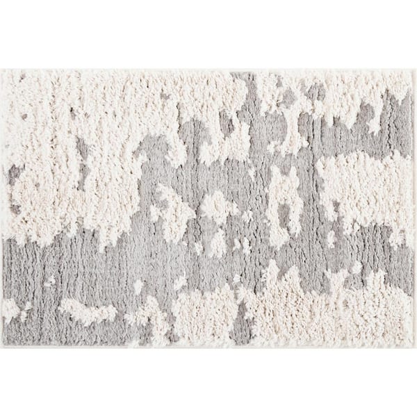 Tayse Rugs Artisan Shag Ivory 2 ft. x 3 ft. Abstract Indoor Area Rug ...
