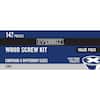 Everbilt 147-Piece Zinc-Plated Wood Screw Kit 803214 - The Home Depot