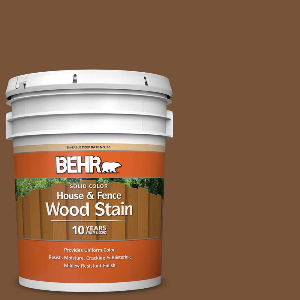 BEHR 5 gal. #290F-7 Wooden Cabin Solid Color House and Fence Exterior ...
