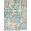 SAFAVIEH Madison Teal/Gold 9 ft. x 12 ft. Geometric Abstract Area Rug ...