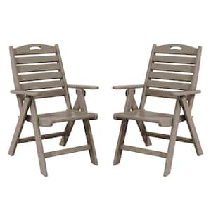 WESTIN OUTDOOR Laguna Outdoor Patio Set of 2 Folding High Back Dining ...