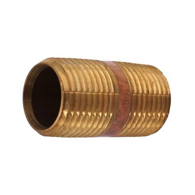 1/2" - Nipple - Brass - Pipe & Fittings - Plumbing - The Home Depot