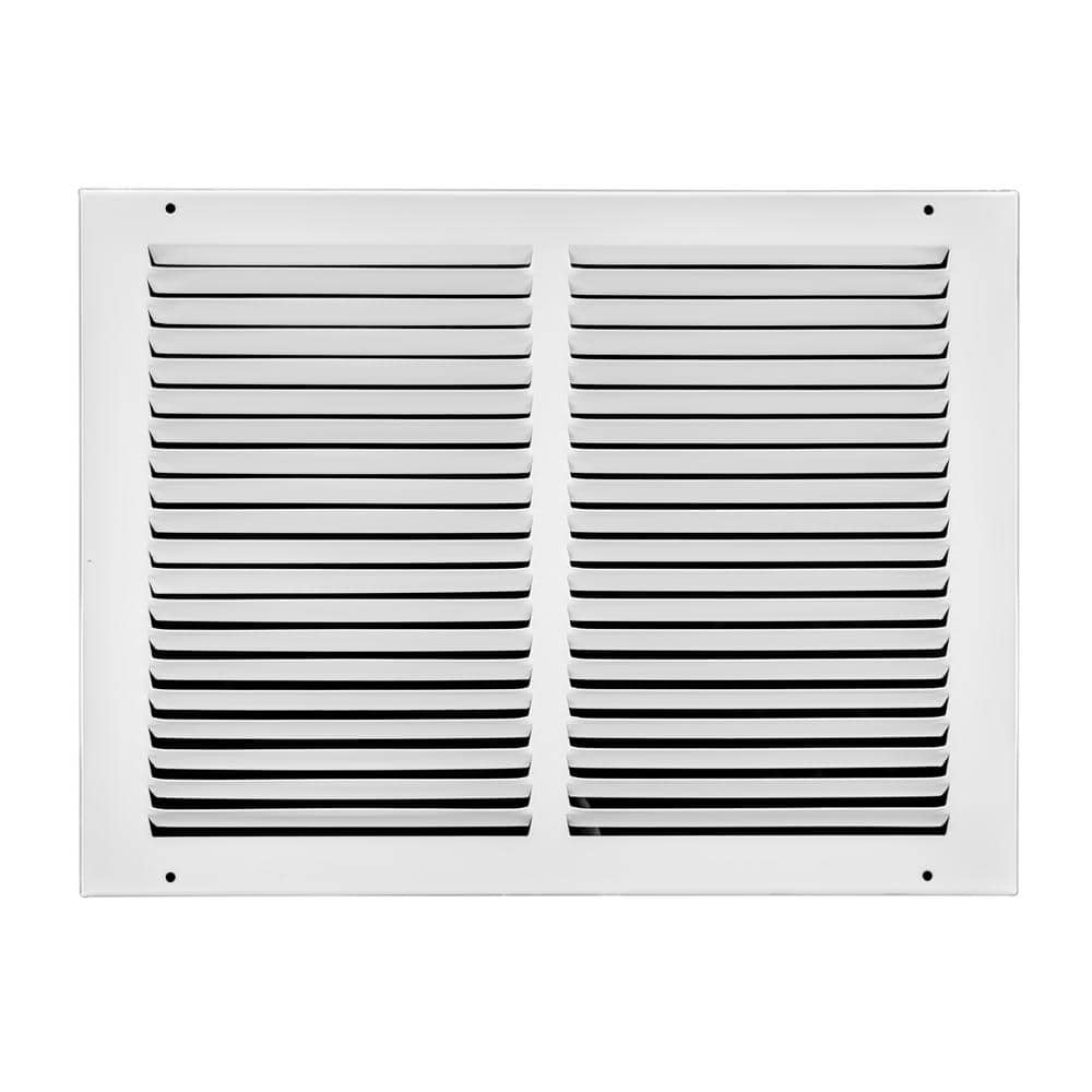Venti Air 14 in. x 8 in. White Flat Return Air Steel Grille HRG1408 ...
