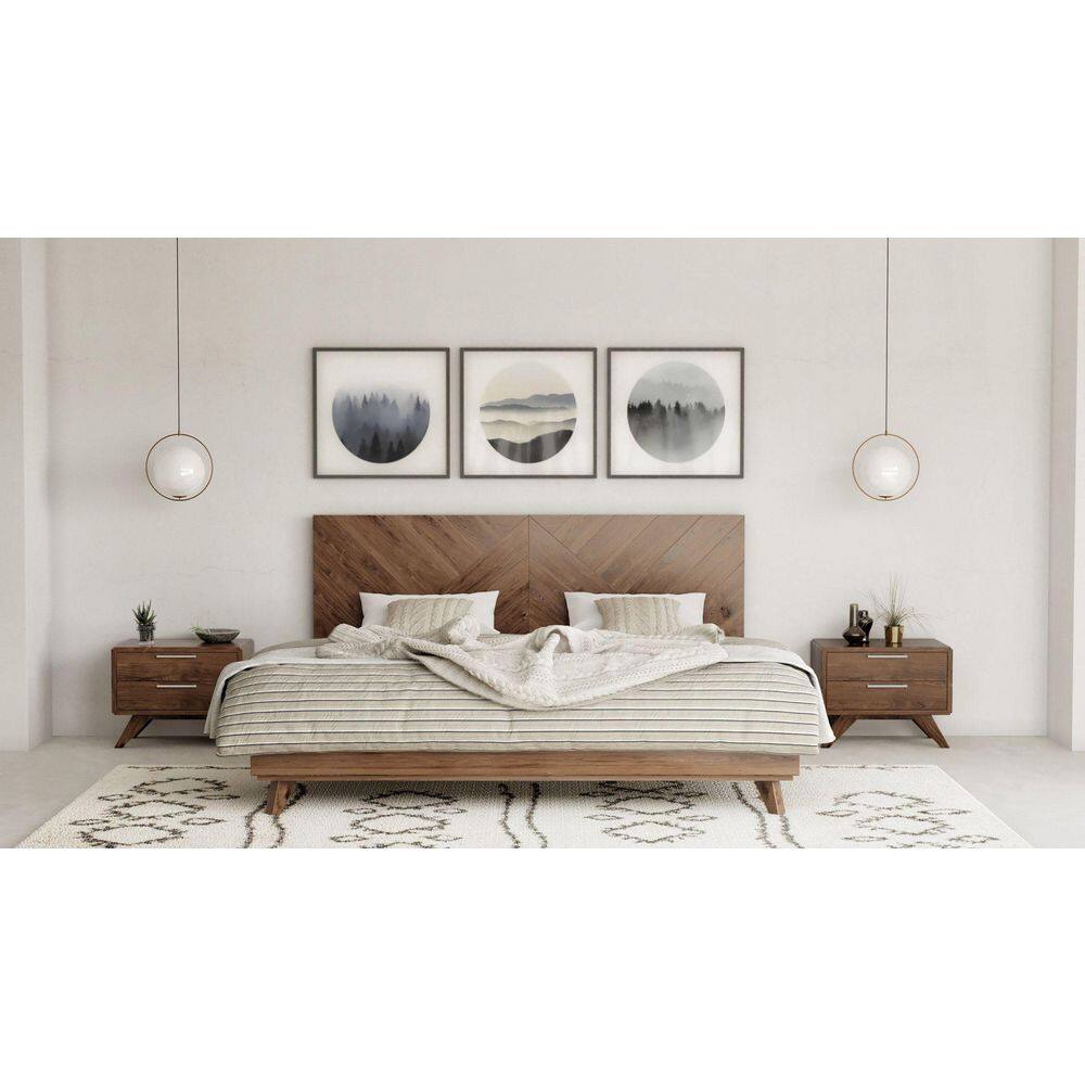 MR MODREST Nova Domus Soren Modern Brown Wood Frame King Platform Bed ...