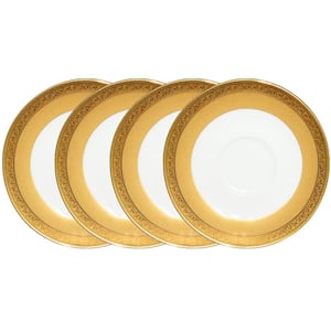 Noritake Infinity Bronze 6 in. (Bronze) Bone China Saucers, (Set of 4 ...