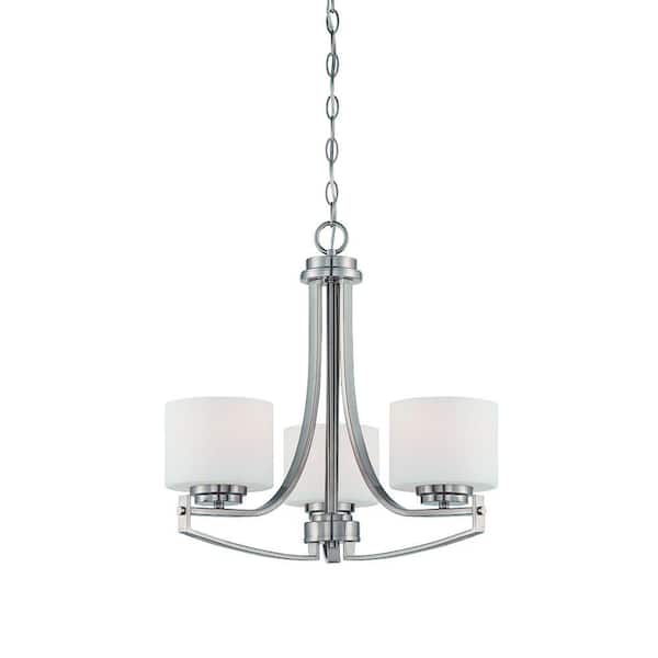 Designers Fountain Axel 3-Light Satin Platinum Chandelier 86283-SP