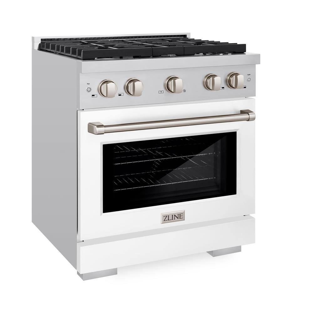 ZLINE Kitchen and Bath 30 in. 4 Burner Freestanding Gas Range ...