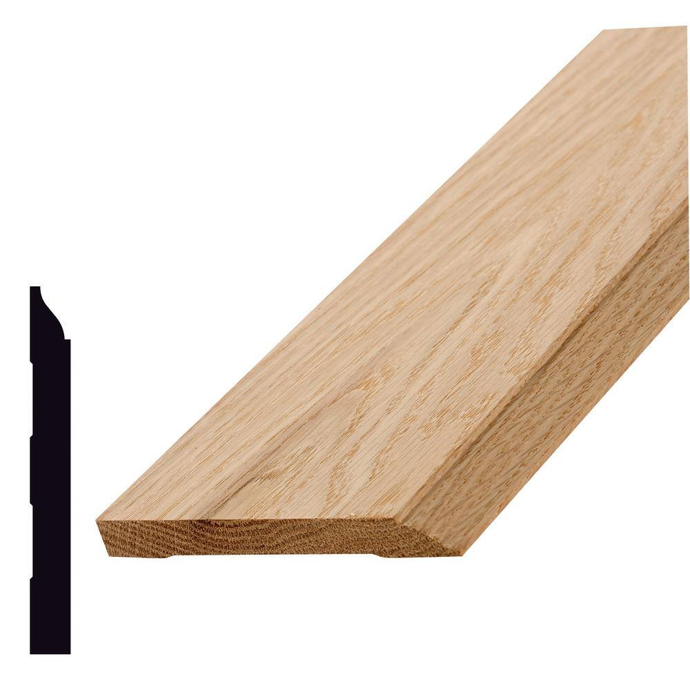 Alexandria Moulding 1/2 in. D x 4.1/4 in. W x 96 in. L Oak Wood ...