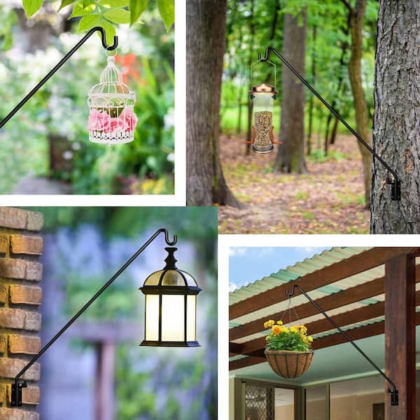 Bird Feeder Hook 4-Pack Heavy Duty Deck Rail Hooks | 27.5" Clamp-On ...