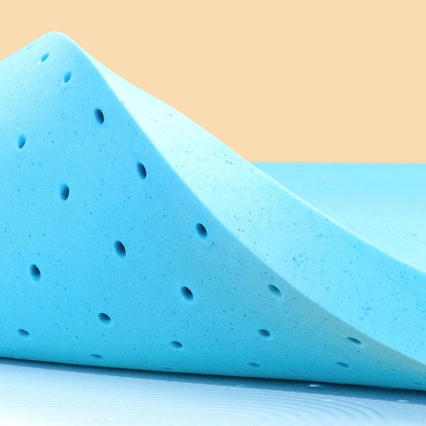 SUBRTEX Medium 4 in Twin Gel Memory Foam Mattress Topper, High-Density ...