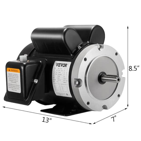 Buy 1.5 HP Compressor Electric Motor 5/8 in. Shaft Diameter 3450 RPM Reversible Single Phase 56 ...