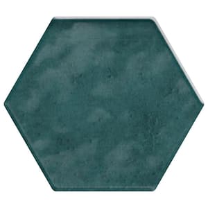 Daltile Mesmerist Allue 4 in. x 4 in. Glossy Ceramic Hexagon Wall Tile ...