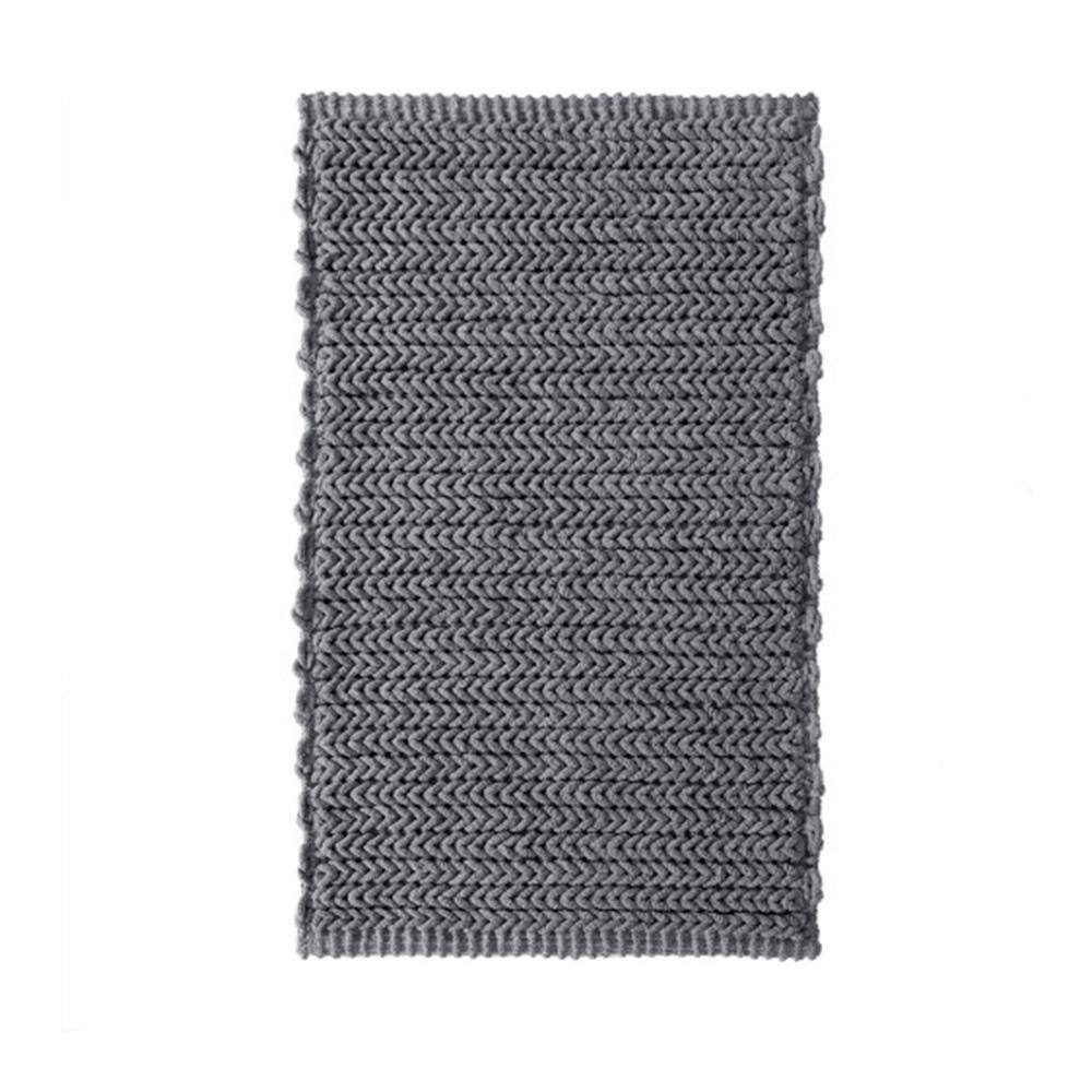 Aoibox 40 in. L x 24 in. W x 0.5 in. H Rectangular Cotton Chenille Chain Stitch Bath Accessory ...