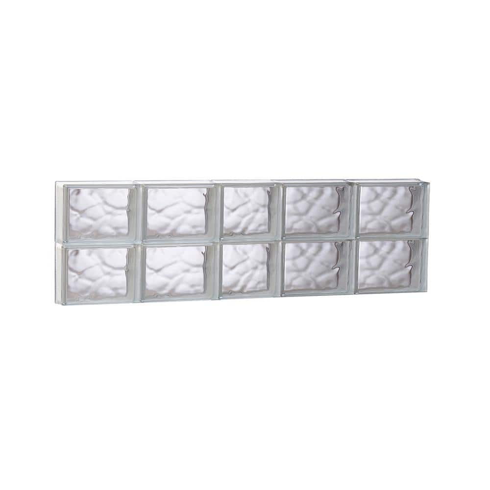 Clearly Secure 36.75 in. x 11.5 in. x 3.125 in. Frameless Wave Pattern ...
