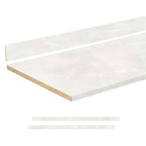 STRETTA 6 ft. Cream Laminate Countertop Kit with Full-Thickness Square ...