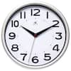 Infinity Instruments Silver Metro Wall Clock 14220SV-3364 - The Home Depot