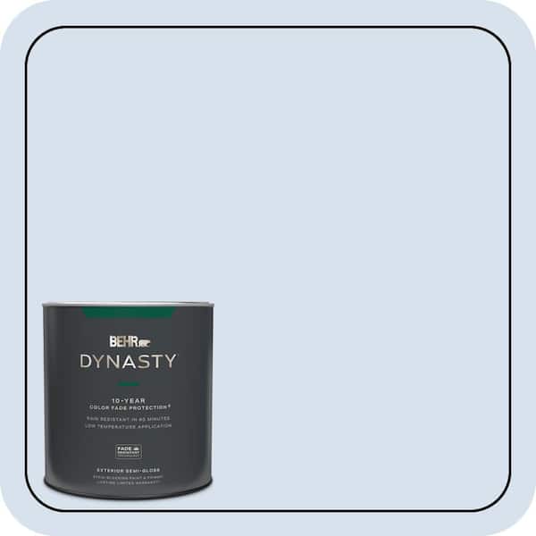 BEHR DYNASTY 1 qt. #580A-2 Icy Bay Semi-Gloss Exterior Stain-Blocking ...