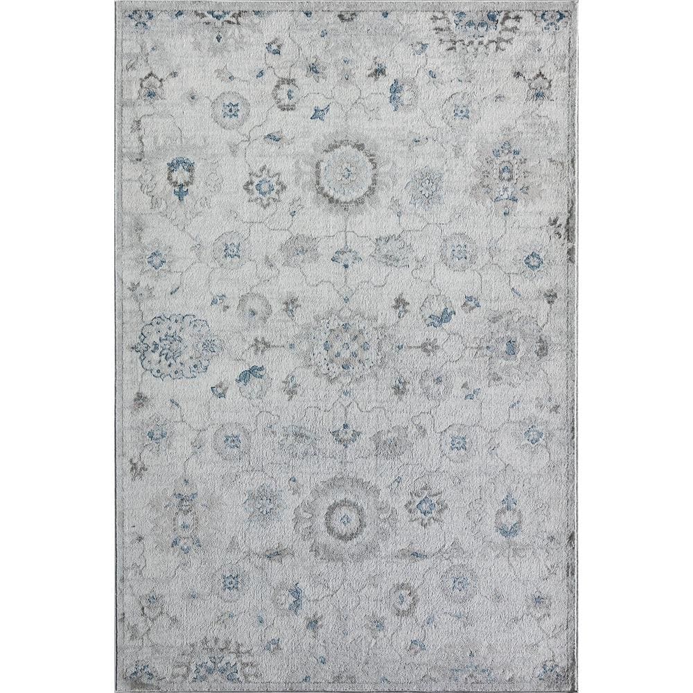 Rugs America Samina Silver Lining Gray Area Rug - 2 X 8 RA31022 - The ...