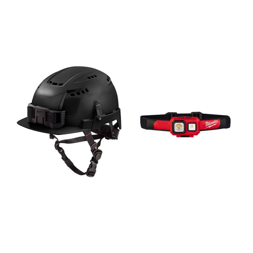 Milwaukee BOLT Black Type 2 Class C Front Brim Vented Safety Helmet w ...