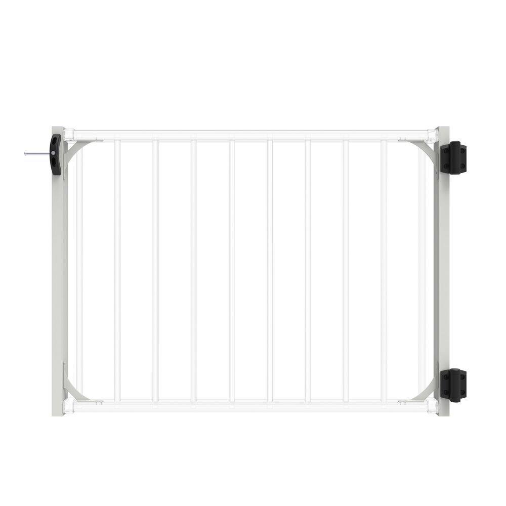 Deckorators Rapid Rail 36 in. Textured White Aluminum Gate Conversion ...