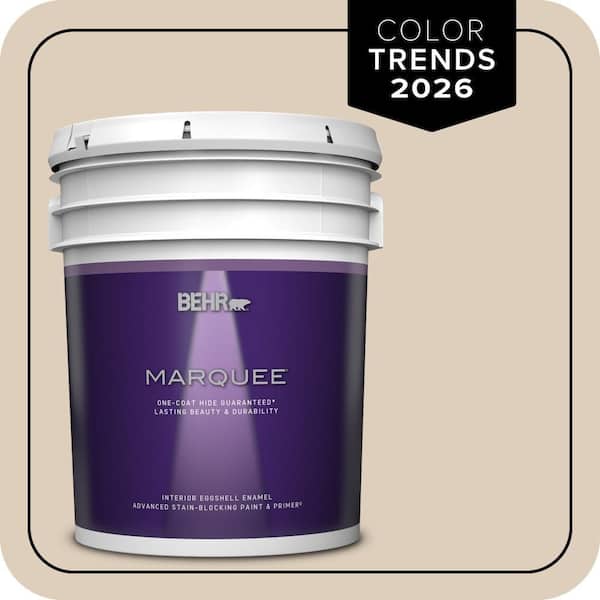 BEHR MARQUEE 5 gal. #MQ3-11 Dainty Lace One-Coat Hide Eggshell Enamel ...