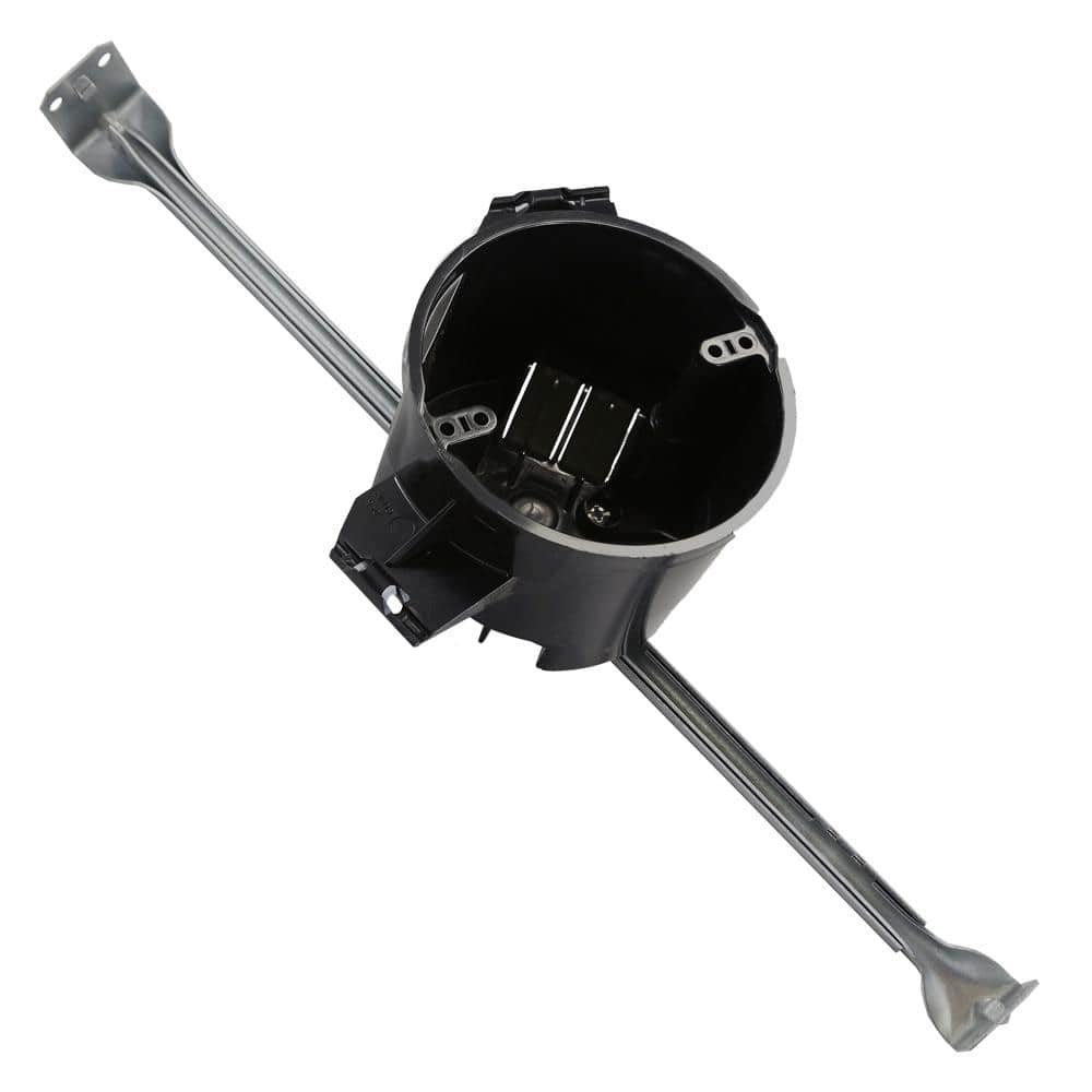 Cantex New Work 25 cu. in. Heavy Wall Round Electrical Ceiling Box with ...