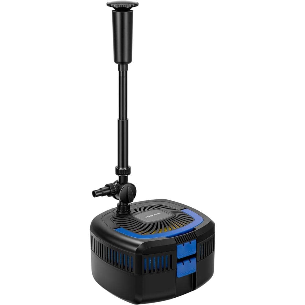 VIVOHOME 950 GPH 4-in-1-Pond Pump with Filter, Fountain, and 13-Watt ...