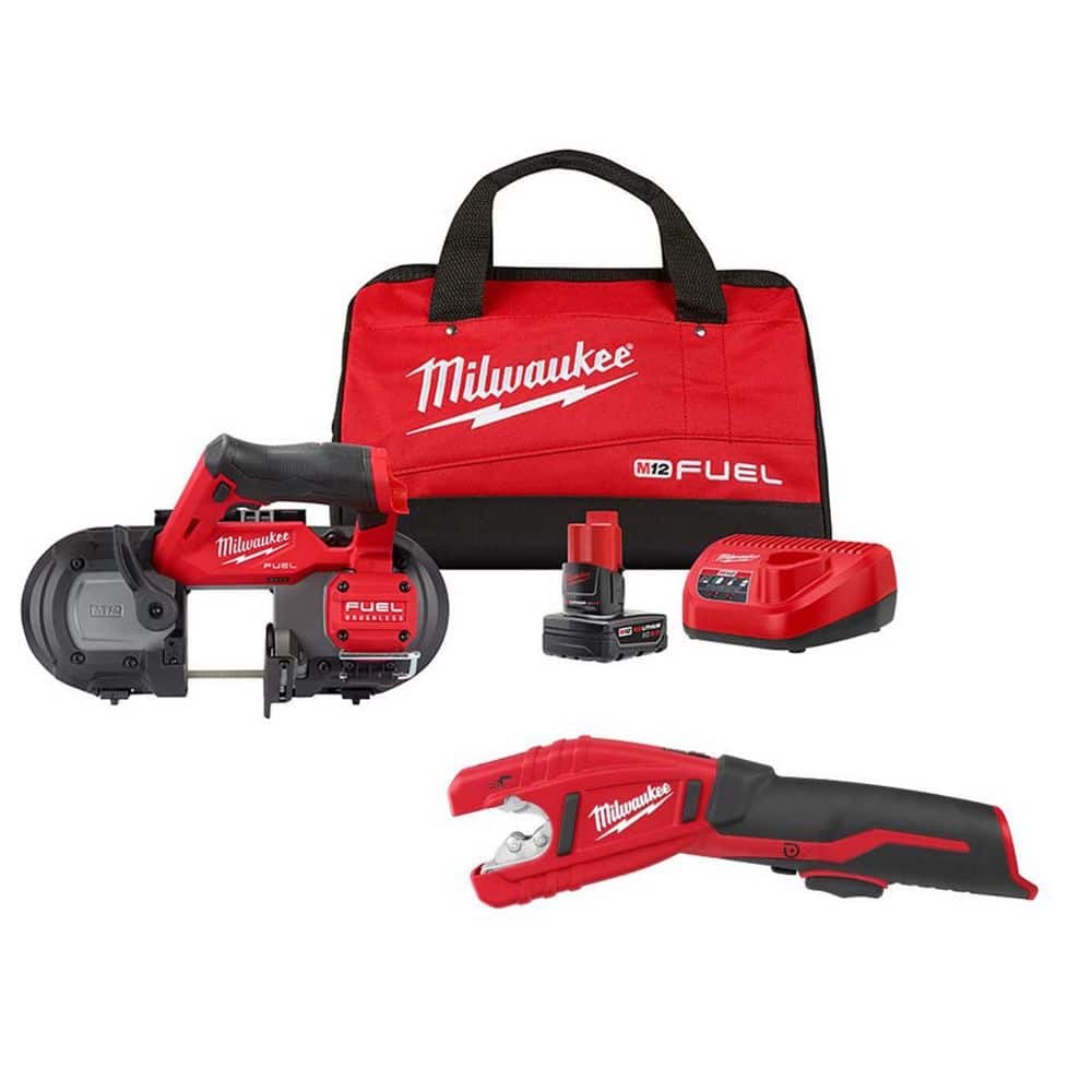 Milwaukee M12 FUEL 12V Lithium-Ion Cordless Compact Band Saw XC Kit ...