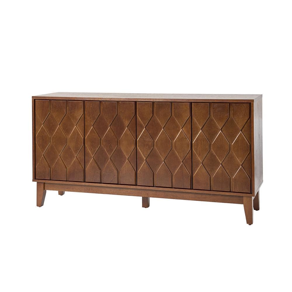 JAYDEN CREATION Lydia 60 in. Modern Wide Sideboard with Geometric ...