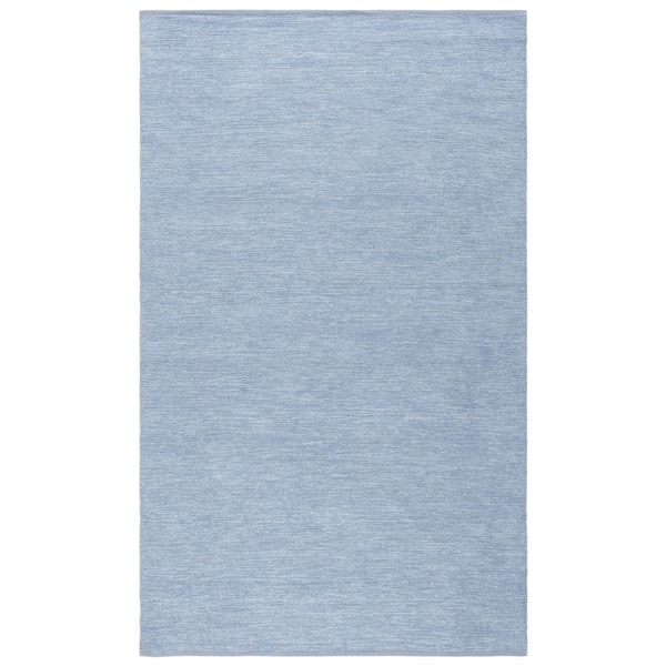 SAFAVIEH Montauk 5 ft. x 8 ft. Blue Modern Solid Area Rug MTK321M-5 ...