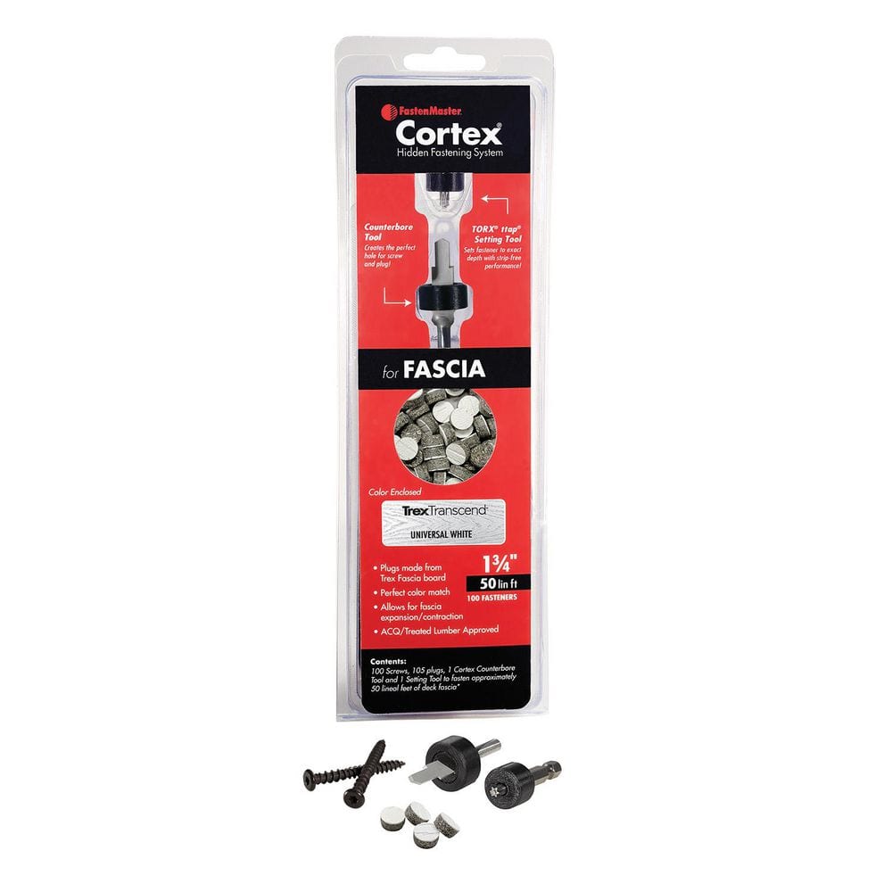 FastenMaster Cortex 1-3/4" Fascia Screws w/ Plugs TORX ttap FMCTXF ...