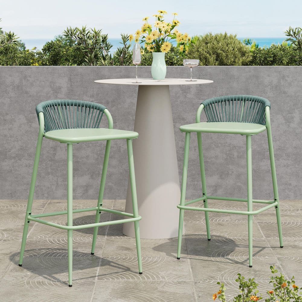 CHRISTOPHER KNIGHT HOME Hastings 29 in. Patio Rope and Aluminum Outdoor ...