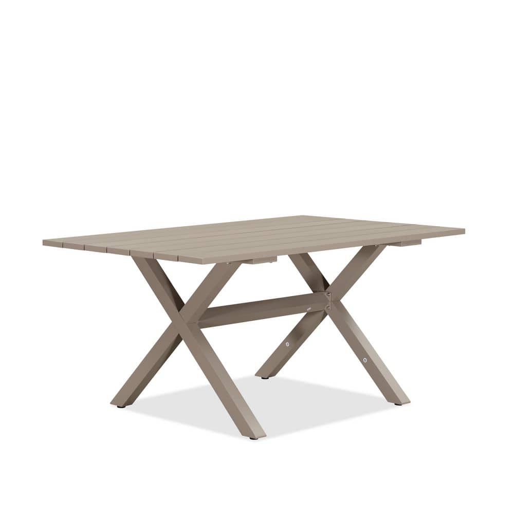 PURPLE LEAF Patio Dining Table All-Weather Wicker Outdoor Patio ...