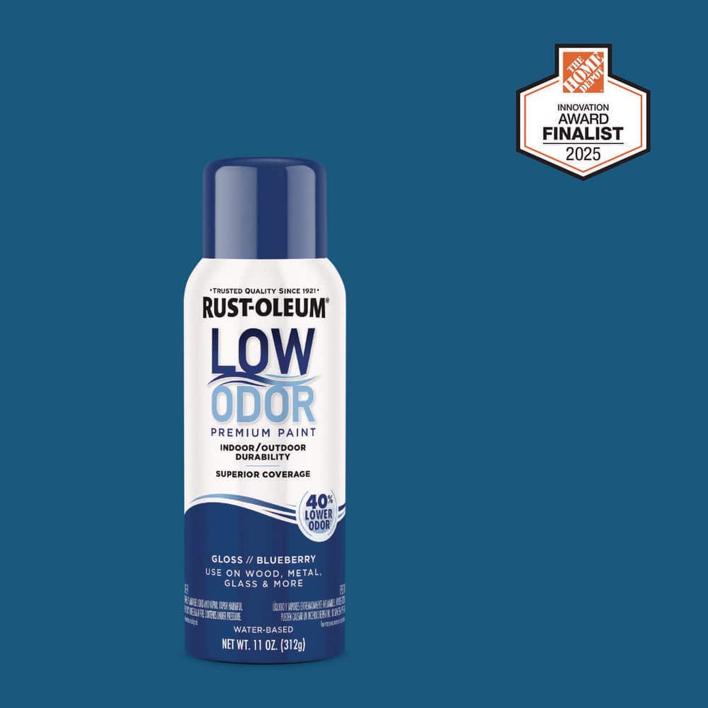 Rust-Oleum Low Odor 11 oz. Gloss Blueberry Low Odor Water-Based Spray ...