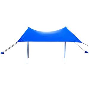 Gymax 7 ft. x 7 ft. Portable Beach Canopy Tent Shelter with Sand Anchor ...