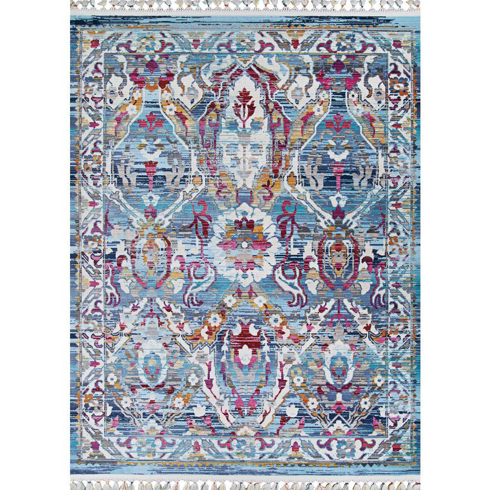 Couristan Evolution Nafar Blue Topaz 4 ft. x 5 ft. Area Rug ...