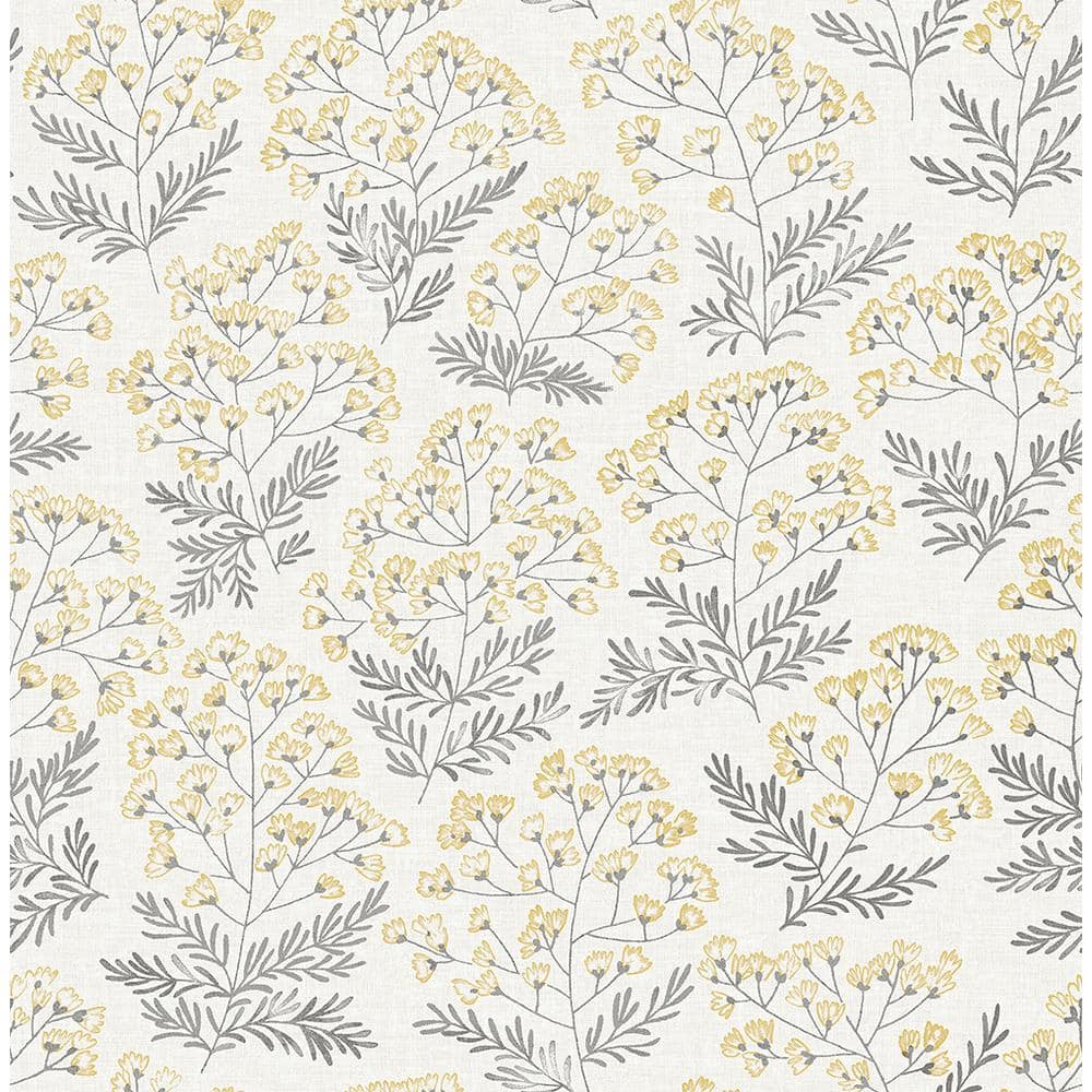 NuWallpaper Yellow Wethersfield Yellow Wallpaper Sample NUS3546SAM ...