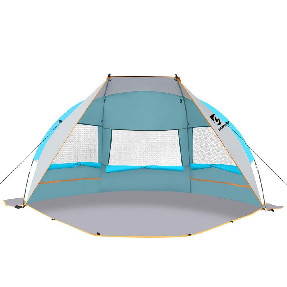 Zeus & Ruta 3-Person Sky Blue Camping Tents Sun Shelter with Extended ...