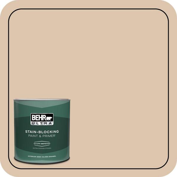 BEHR ULTRA 1 qt. #PPU3-08 Sienna Dust Extra Durable Semi-Gloss Enamel ...